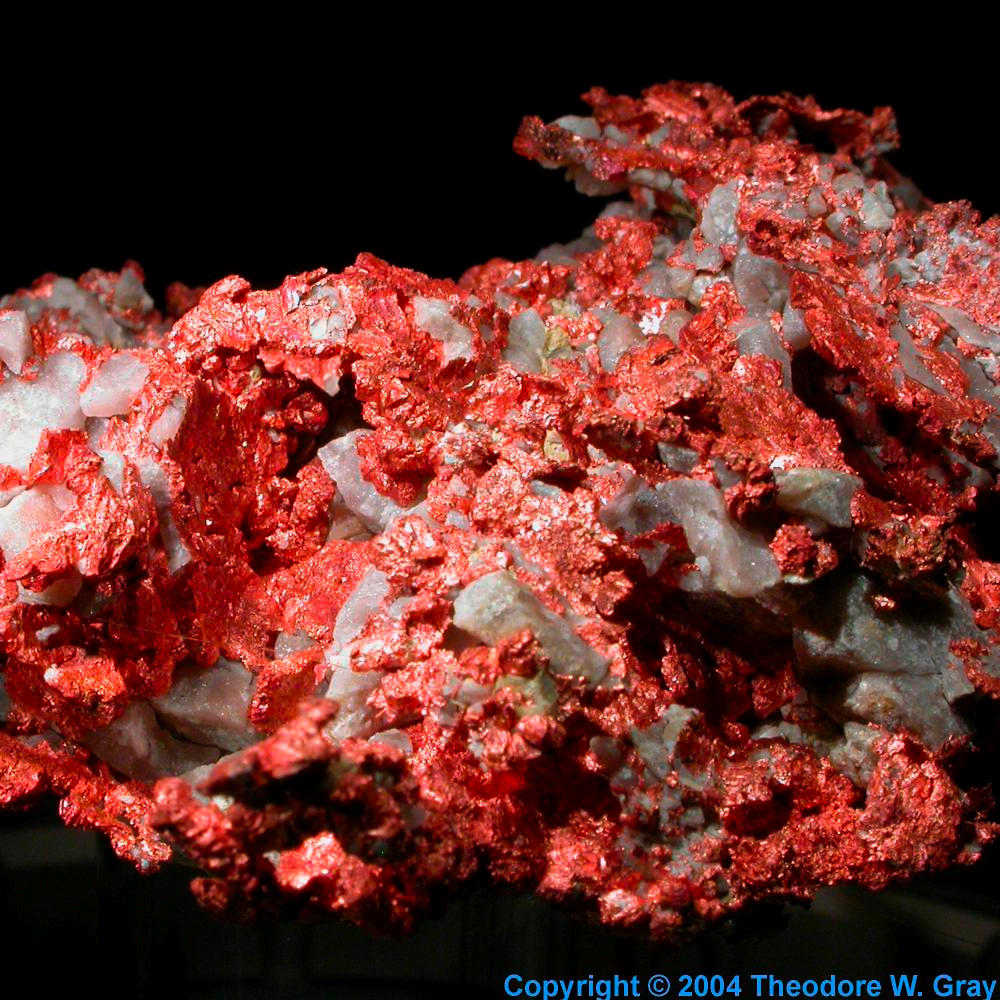 Native Copper With Inclusions A Sample Of The Element Copper In The