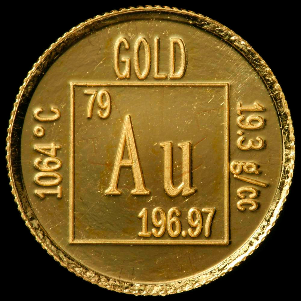 Element Coin A Sample Of The Element Gold In The Periodic Table