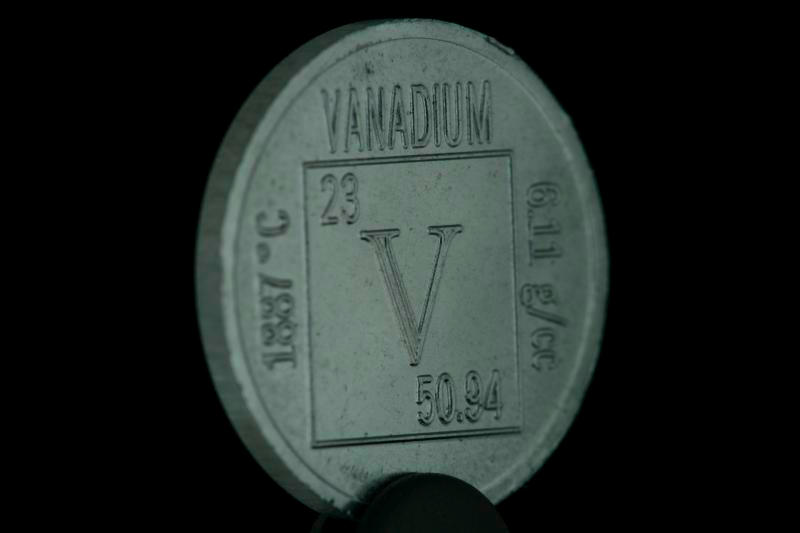 Sample of the element Vanadium in the Periodic Table