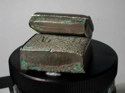 Sample of the element Nickel in the Periodic Table