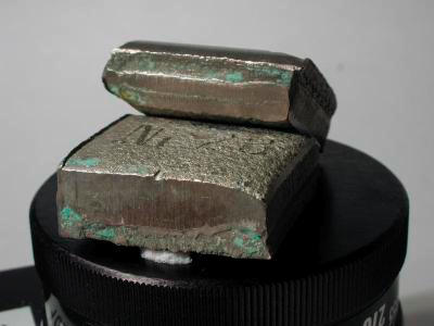 Sample of the element Nickel in the Periodic Table