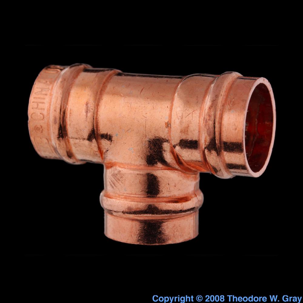 Common Copper Pipe A Sample Of The Element Copper In The Periodic Table