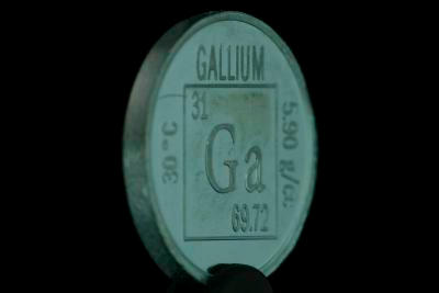 Sample of the element Gallium in the Periodic Table