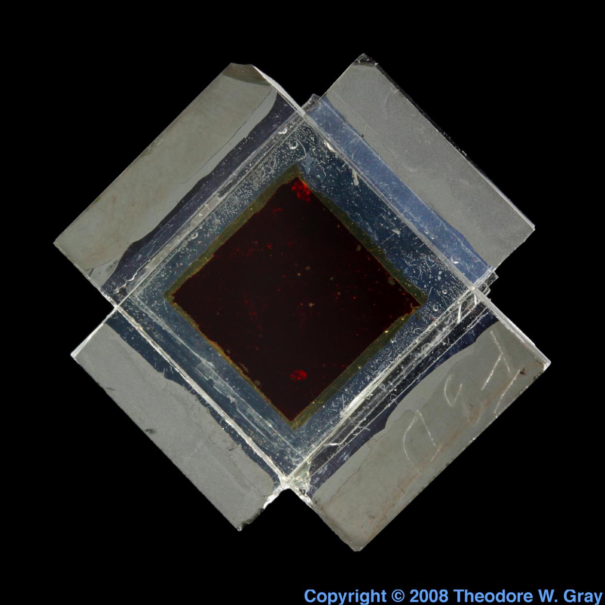 Sample of the element Ruthenium in the Periodic Table