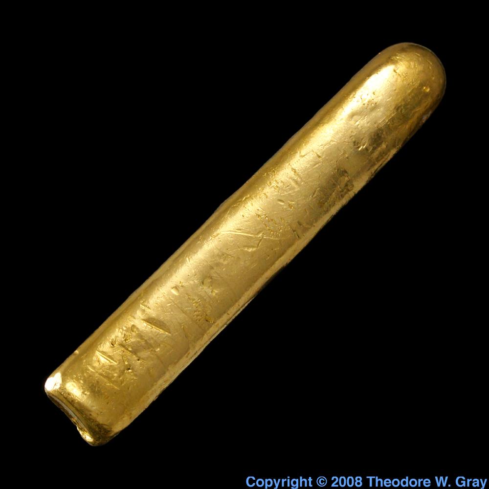 Three Ounce Bar A Sample Of The Element Gold In The Periodic Table